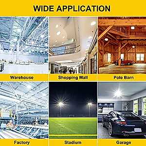 UFO LED High Bay Light 240W 36,000LM AC100-277V Up and Down Lighting 0-10V Dimmable 5000K Daylight Low Bay LED Lights UL/DLC Listed 6' Cable Alternative to 1000W MH/HPS for Garage Factory Warehouse