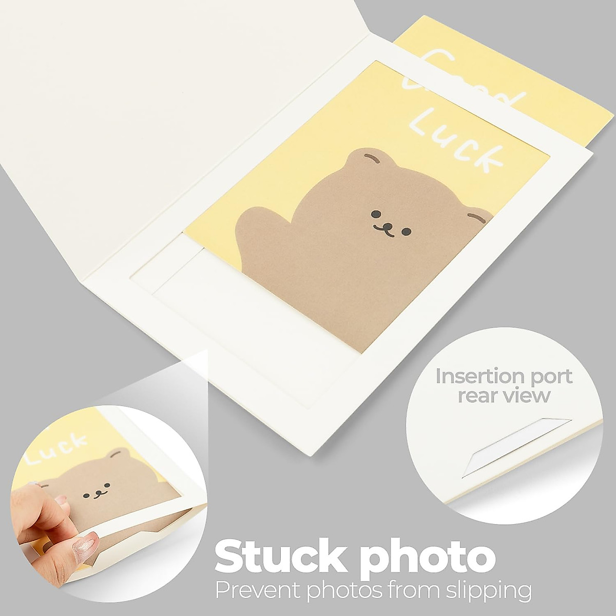 Golden State Art, Pack of 200, 4x6 Photo Folders, Cardboard Picture Frame, Paper Photo Frame Cards, Greetings/Invitation Cards, Special Events: Graduation, Christmas, Wedding (White)