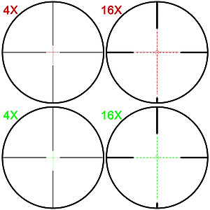 SNIPER VT4-16X44FFP First Focal Plane Hunting Rifle Scope Red, Green Illuminated Mil Dot Reticle/Fully Multi-Coated Lens/Wind and Elevation Adjust