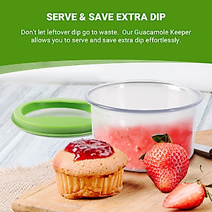 3Pack Guacamole Saver Containers, Wholly Guacamole Pro Keeper for Fridge, Avocado Dip Airtight Bowls, for Spice, Fruit and Vegetable, Marinade, Berry Mix, Seasoning, Prepworks Progressive Storage Box