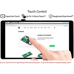 waveshare 5.5inch HDMI AMOLED Display 1080x1920 Resolution Capacitive Touch Screen with Toughened Glass Cover 6H Hardness for Raspberry Pi 4B/3B+/3B/2B/Zero/Zero W and Jetson Nano,PC,Multi Systems