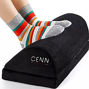 Wedge Shaped Under Desk Footrest – Memory Foam Home and Office Foot Rest Velvet Leg Rest Adjustable Foot Rest Under Desk