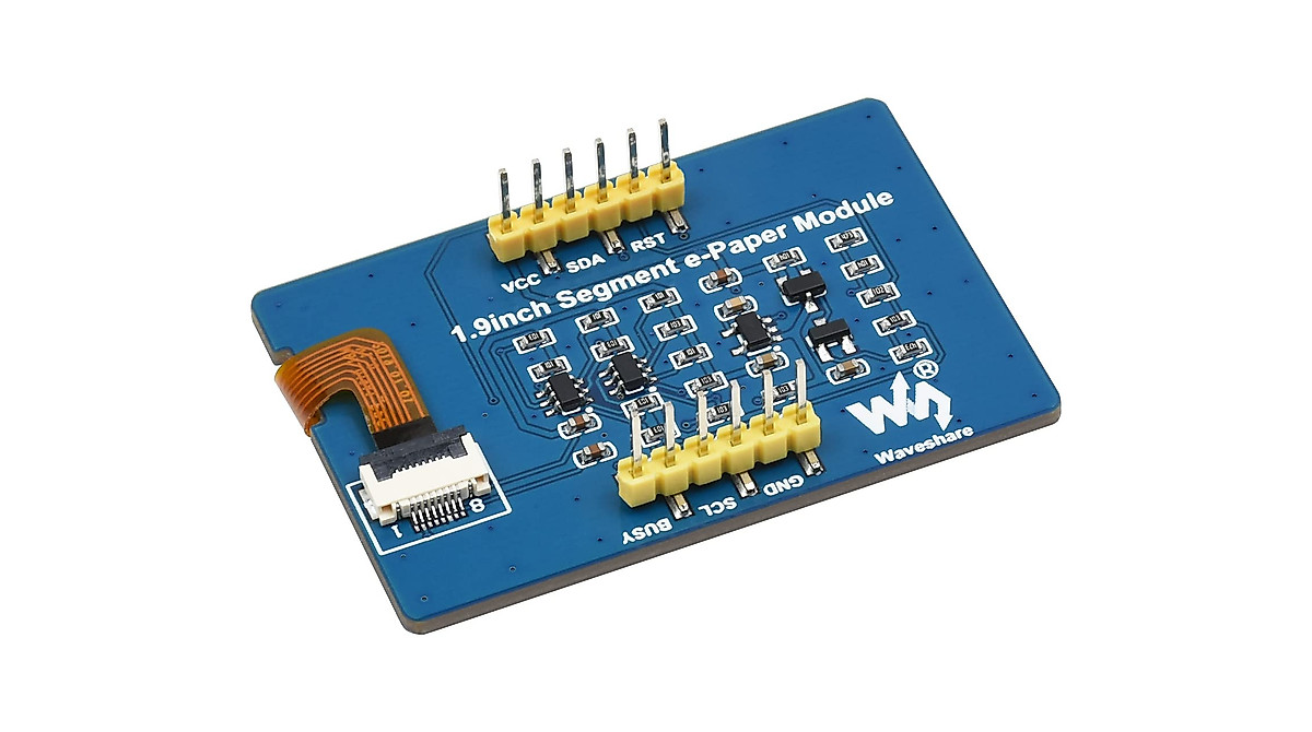 waveshare 1.9inch E-Paper Module 91 Segments E-Ink Display for Raspberry Pi/Arduino/STM32, Black ...