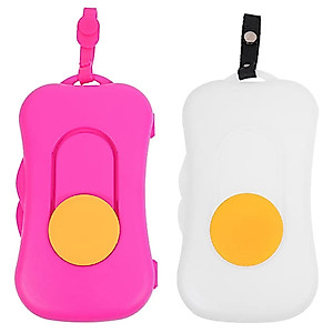 GLEAVI 2pcs Baby Tissue Box Baby Wipes Dispenser Portable Container Travel Stroller Travel Baby Wipes Case On The Go Wipe Case Wipes Container Case Portable Wipes Dispenser Pp