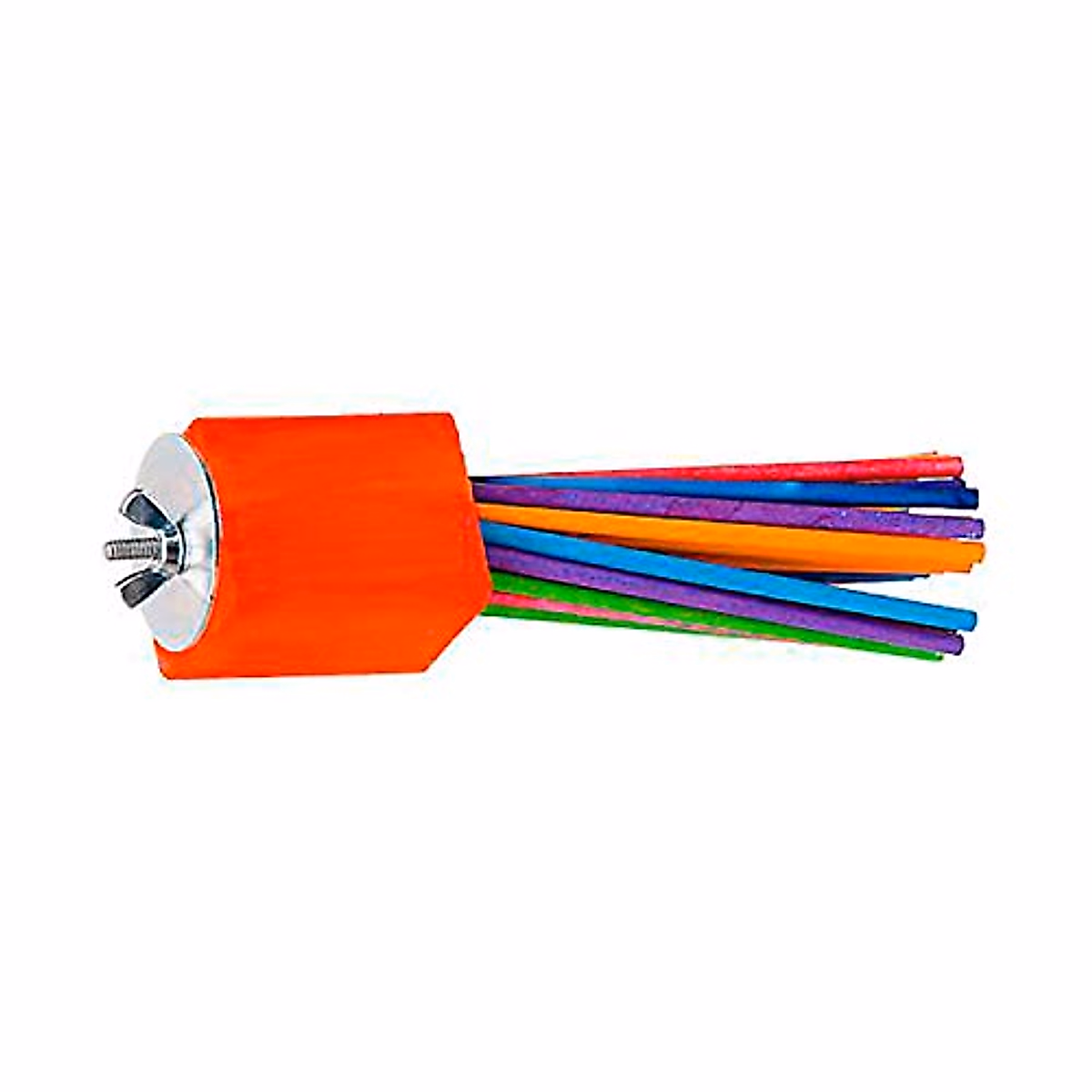 Super Bird Creations SB301 Chewable Paper Party Bird Toy with Colorful Lollipop Sticks, Large Size, 6.5” x 1.5” x 1.5”,Varies