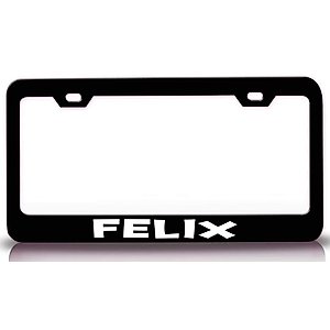 Custom Brother - Felix Male Name Metal Car SUV Truck License Plate Frame Bl l36