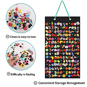 PACMAXI Shoe Charms Organizer, Hanging Shoe Charm Holder with 188 Holes, Portable Shoe Decoration Shoe Charms Display Stand, Wall Mounted Display Holder for Shoe Charms(Shoe Charms Not Included)