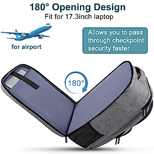 Bosynoy Travel Backpack for Women Men, 40L Large Carry On Backpack Airline Approved TSA Suitcase Backpack, for 17.3 Inch Laptop, Weekender Backpack Overnight Bag with 2 Packing Cubes