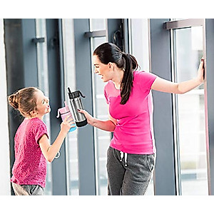 CHILLOUT LIFE 12 oz Kids Insulated Water Bottle for School with Straw Lid Leakproof and Cute Waterproof Stickers, Personalized Stainless Steel Thermos Flask Metal Water Bottle for Girls & Boys