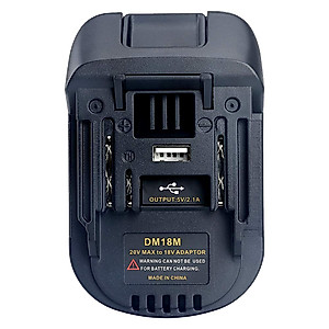 DM18M Battery Adapter for Milwaukee to Makita Battery, for Milwaukee 18V for Dewalt 20V Battery Convert to for Makita 18V Battery