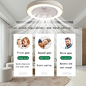 Ceiling Fan with Light Mute LED Dimmable Ceiling Fans with Remote Control Modern Dimmable Ceiling Fan Light with Remote Control for Bedroom Living Room Kitchen