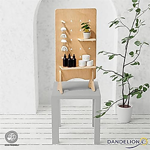 Dandelion 18 x 35 Pegboard Shelving Display, Countertop, Collapsible Design - Natural (DBMPBSM)