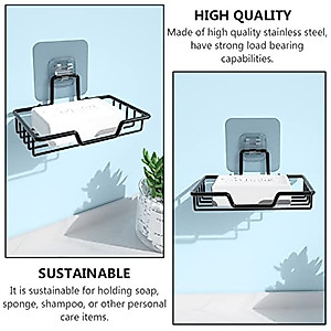 Veemoon Box Stainless Self Drilling Caddy Rack Traceless Sponge for Adhesive Shower Wire Shampoo Sink Mounted Tissue Bathroom Bar Wall Shelf Holder Steel Saver No Kitchen Case Draining