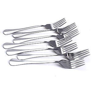 Z ZICOME 12 Pcs Stainless Steel Forks, Extra Silverware Replacement Flatware Set Forks