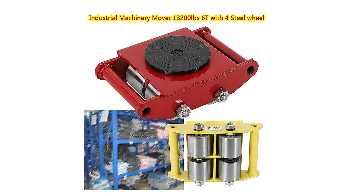 6T Industrial Moving Dolly for Heavy Machinery