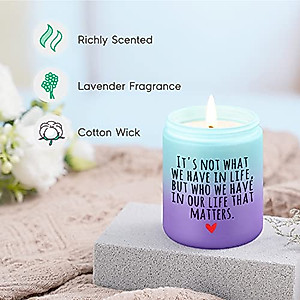 GSPY Scented Candles - Friends Candle, Friendship Gifts - Thank You Candle, Mothers Day, Thinking of You Gift, Miss You Gifts for Women, Friends, Mom, Family, Bridesmaid - Positive Messages, Send Love