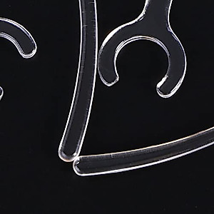 Mikikit Ear Hook 10pcs Hook Clamps HEA Universal for Ear Single Large Black Hanging Shape Replacement Earphone Clamp .mmrandom Color Clip Clear Small Headset Ear Clips