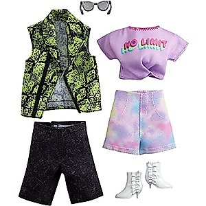Barbie Fashion Pack with 1 Outfit & 1 Accessory Doll & 1 Each for Ken Doll, Gift for 3 to 8 Year Olds