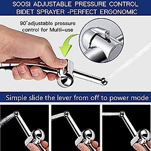 GHJKLZNMRU Handheld Toilet Bidet Sprayer Set Kit Stainless Steel Hand Faucet for Bathroom Shower Head Self Cleaning (Color : A)
