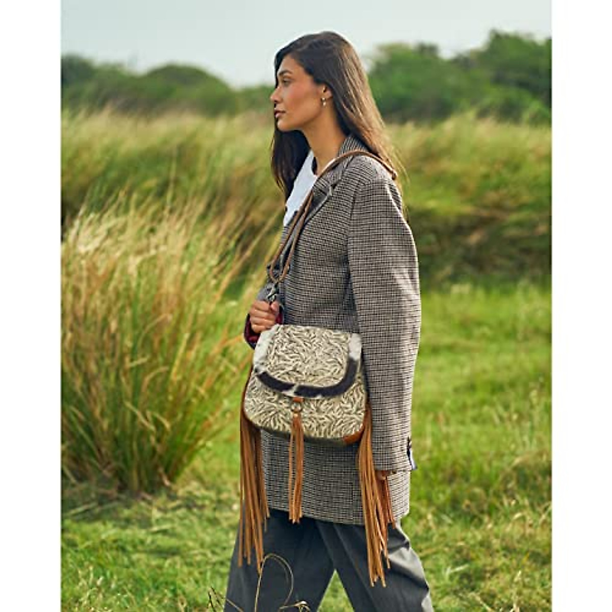 Myra Bag Monochromatic Foliage satchel Bag S-3830