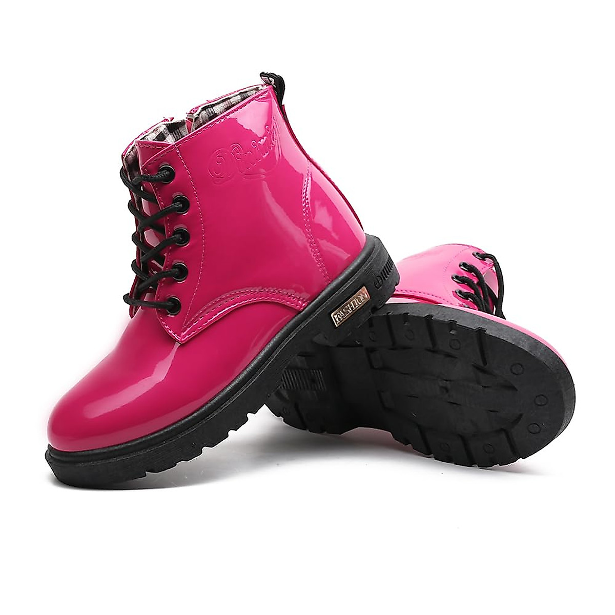 Cixi Maxu E-Commerce.Co.Ltd Girls Boys Rose PU Waterproof Child Ankle Boots,Little Kid, 13M US