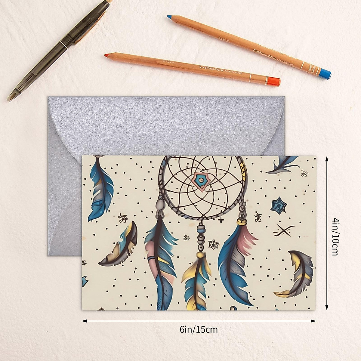 RLDOBOFE Birthday Cards With Envelopes Dream Catcher And Moon Wedding Cards Sympathy Cards Thinking Of You Cards Note Thank You Cards Blank Inside All Occasions Greeting Cards