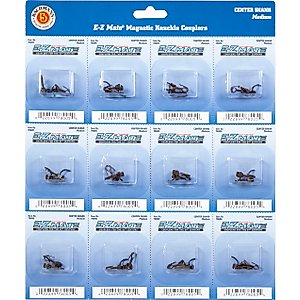 Bachmann Trains - E-Z MATE COUPLERS - CENTER SHANK - MEDIUM (12 pair/card) - HO Scale