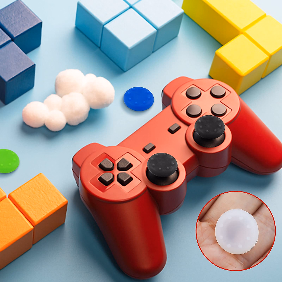 BeautyMood 40pcs Colorful Thumb Grips Silicone Analog Controller Joystick Thumb Stick Grips Caps Cover ​for PS2, PS3, PS4, PS5, Xbox 360, Xbox One, Xbox Series X/S Controller