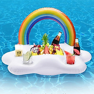 Ice Buckets Summer Inflatable Ice Bucket Drink Holder Floating Pools Water Ice Bucket for Beer Drink Table Cup Holder Ice Bar Cooler Barware