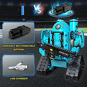 HOGOKIDS 5 in 1 RC Robot Building Set - APP & Remote Control Rechargeable Building Toys | Educational STEM Project for Kids Kit Gift for Boys Girls Age 6-12+ Year Old (444 PCs)