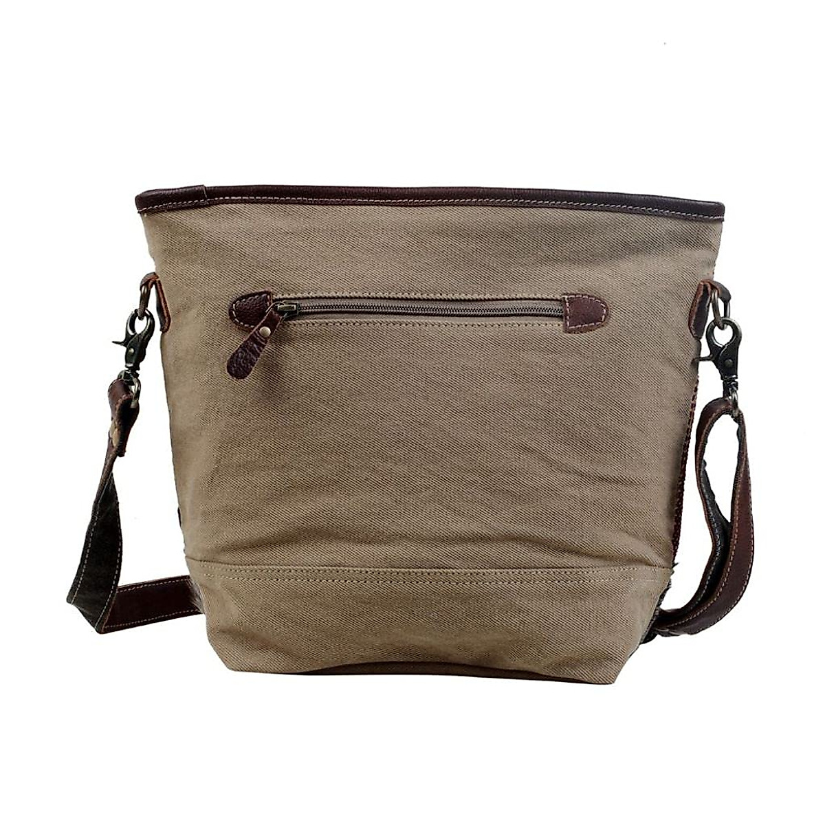 Myra Bag Hues Shoulder Bag Upcycled Cotton & Cowhide Leather S-2865