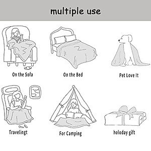 Elephant Blanket Soft Cozy Lightweight Gray Elephant Gifts for Women Adults, Animal Boho Throw Blanket for Couch Sofa Bed Living Room Home Decor 50x60 inch