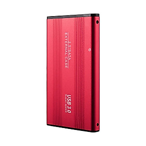 500GB/1TB/ 2 TB Rugged Mini USB 3.0 Portable 2.5 Inch Shock, Drop and Crush Resistant External Hard Drive,Ultra Slim Aluminum HDD, Ssd Hard Drive for PC, Mac, TV,PS4,Xbox - Red