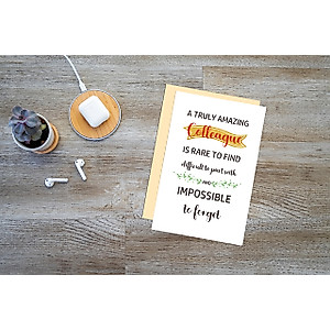 Ure Tenk Friend Retirement Card, Sincerely Colleague Leaving Card, Co-Worker Farewell Card, Thank You Card, Impossible to Forget You Card