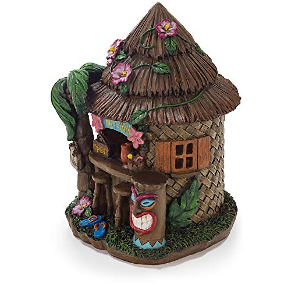 VP Home Tiki Hut Solar Light for Home and Outdoor Decor, Tiki Hut Solar Powered Flickering LED Garden Light Backyard Tiki Hut Backyard Decoration Tiki Hut Solar Powered LED Garden Light