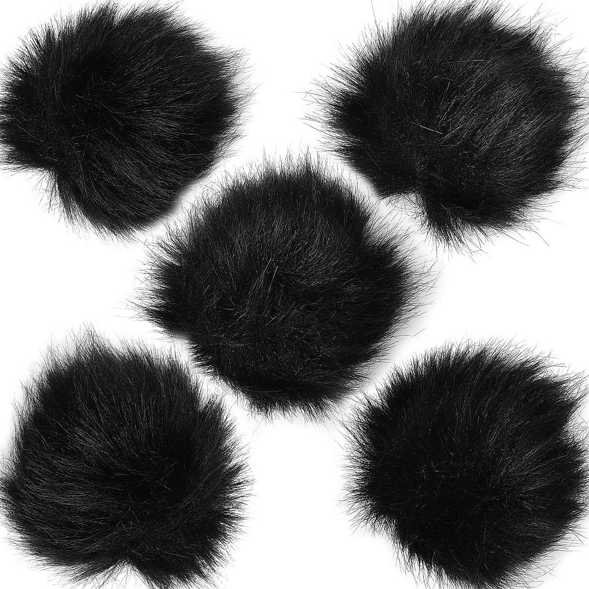 ChromLives Microphone Lapel Dead Cat Windscreen, Lapel Mic Windscreen Muff, Furry Windscreen Dead Cat Outdoor Comaptible with Lavalier Microphones 5Pack
