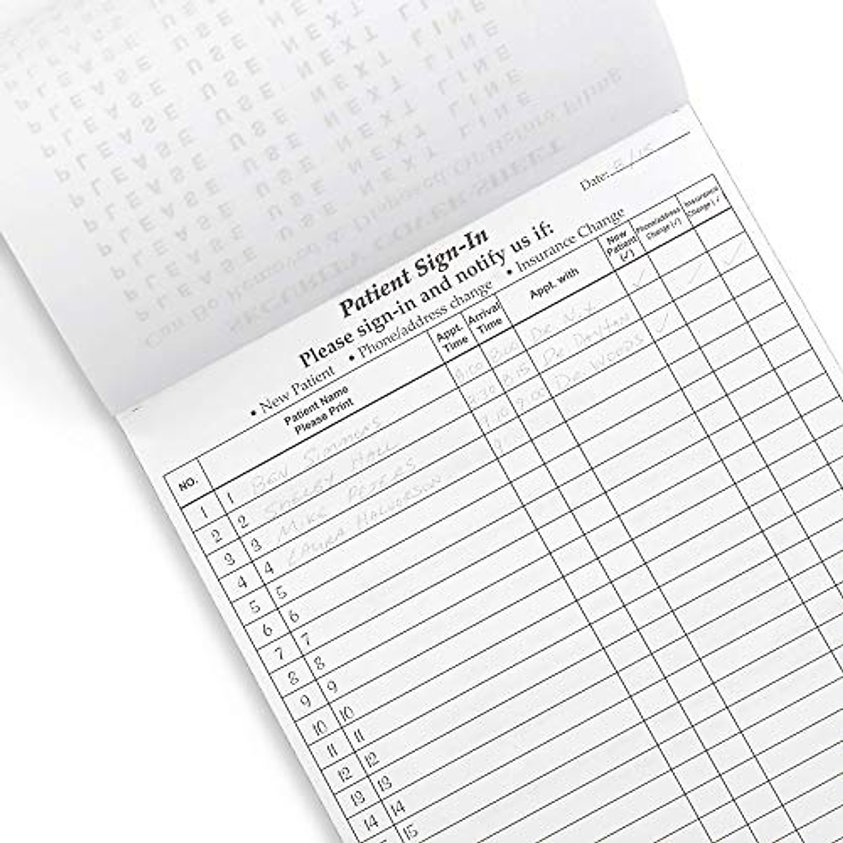 Blue Summit Supplies 125 Patient Sign in Sheets, Carbonless 3 Part Forms with Peel Away Adhesive Labels, HIPAA Compliant for Privacy in Doctor, Medical, Dental Office, Burgundy, 125 Pack