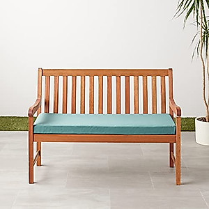 Amazon Basics Outdoor Patio Bench Cushion 45 x 18 x 3 Inches, Cyan Blue