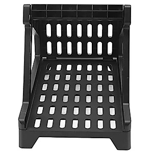 GOWENIC Barcode Printer Stand, Save Space Lightweight Convenient Mini Printer Bracket for General Labeling Machines, Universal External Face Sheet Bracket Thermal Label Bracket for Home Office(Black)