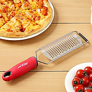 ALLTOP Lemon Zester Grater,Stainless Steel Wide Blade with Handle&Protective Cover for Cheese Citrus Ginger Garlic Nutmeg Chocolate Vegetables Fruits,Pro Kitchen Tool - Medium Fine Shred