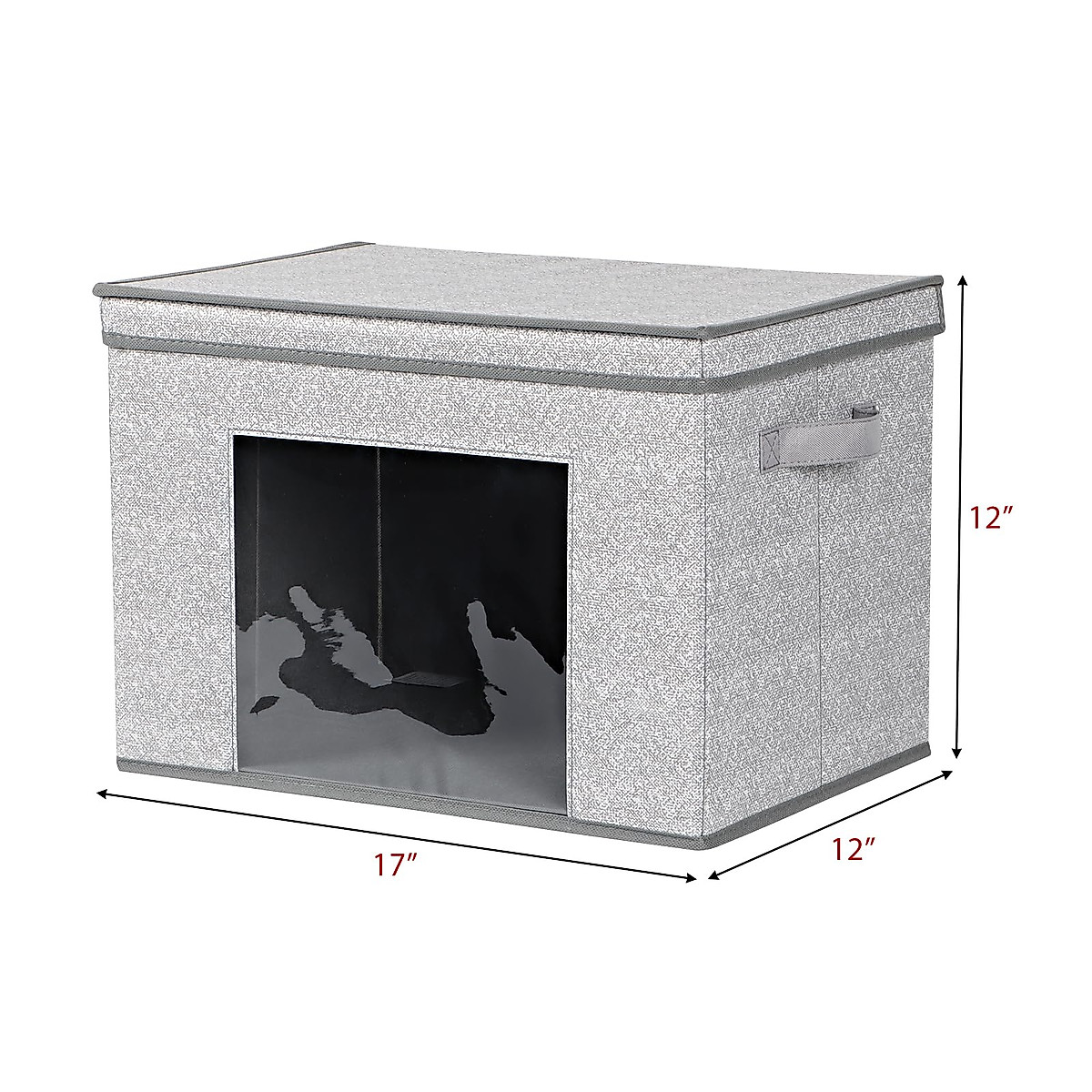 Univivi Foldable Fabric Storage Boxes Large Storage Bins with Lids [4-Pack] Collapsible Storage Cubes Organizer Containers Organization Baskets for Home, Bedroom, Closet (Gray, 17“ x 12” x 12")