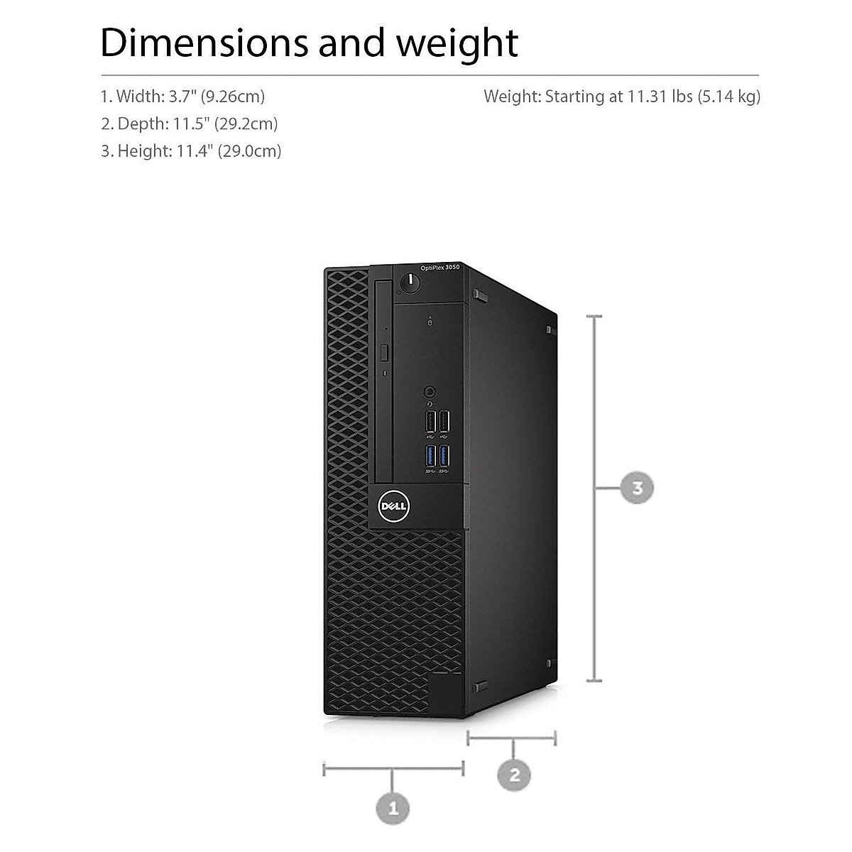 Dell Optiplex 5050 Small Form Factor (SFF) Business Desktop PC, Intel i7-7700 Quad-Core 3.6 GHz, 16GB DDR4, 512G NVME SSD Windows 10 Pro (Renewed)