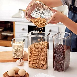 QCHOSWO Cereal Containers Storage Set 8PCS(4Pots&4Lids) Cereal Dispenser For Pantry Organization BPA Free Storage Containers Fridge Organizer Bins Pet, QH240325