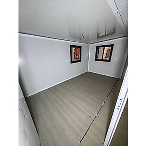 Mingyu Prefabricated Mobile Home Container House with Windows and Doors (Large, Gray)