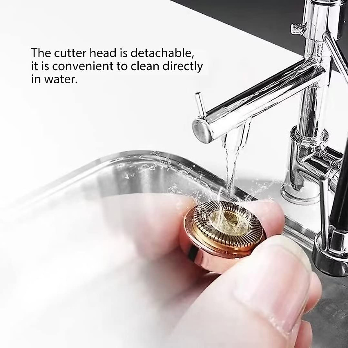 Moikin 2 in 1 Brows Eyebrow Facial Hair Remover Trimmer Epilator & Women's Painless Hair Remover , Lipstick Shaver for Face, Hand, Armpit, Leg and Bikini