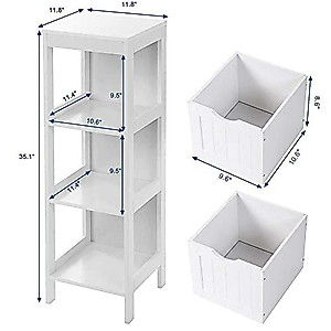 Nightstand Bedside Table Drawer Cabinet Adjustable 3 Tiers Bathroom Cabinet Modern Storage Organizer Floor Cabinet Bathroom Cabinet Storage Tower Dresser