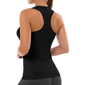 MathCat Workout Tops for Women Seamless Basic Sleeveless Muscle Tank Tops Racerback Athletic Yoga Running Daily Shirts