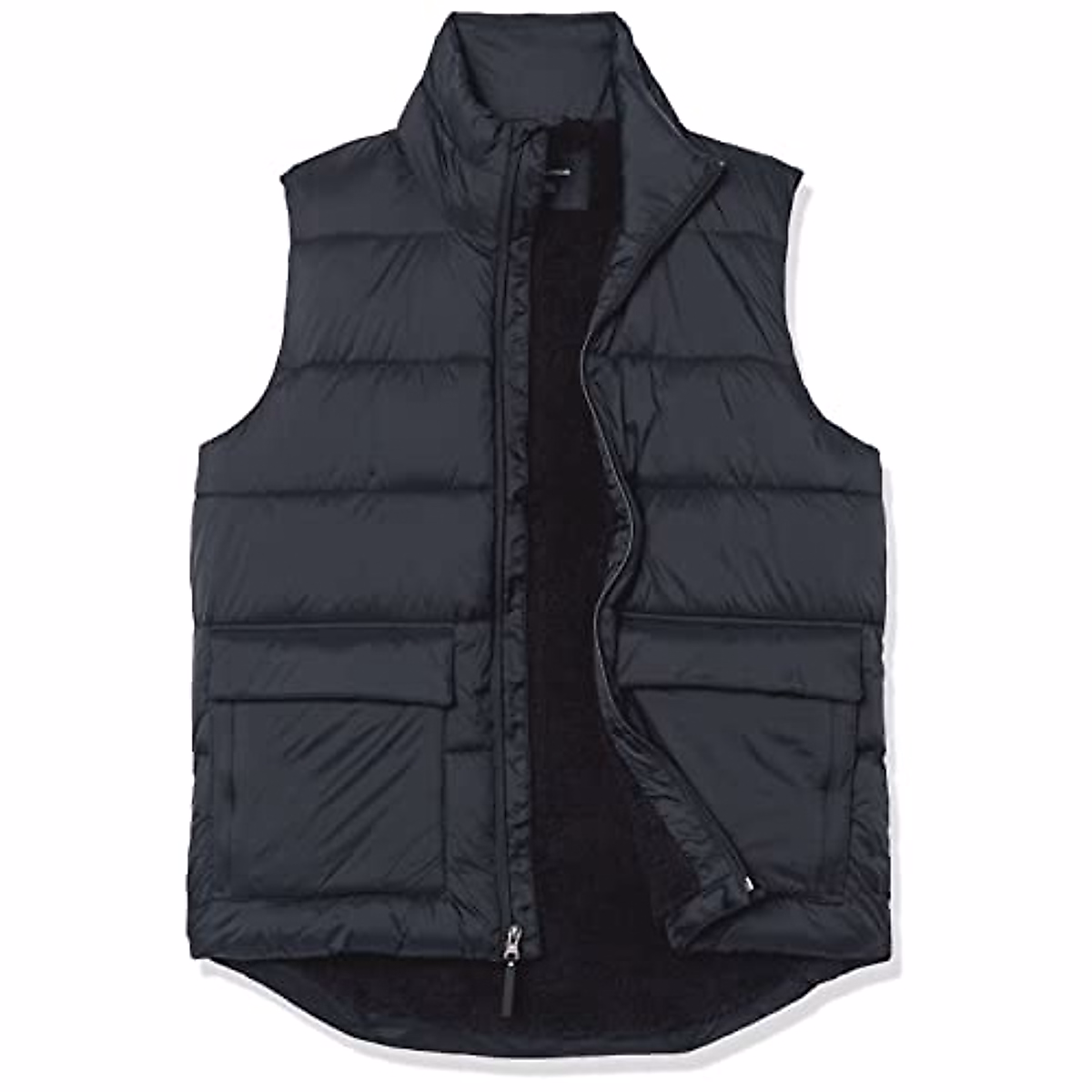 Amazon Essentials Men's Water-Resistant Sherpa-Lined Puffer Vest, Black, XX-Large