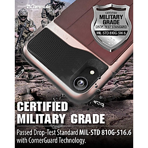 VENA iPhone XR Wallet Case, vCommute (Military Grade Drop Protection) Flip Leather Cover Card Slot Holder with Kickstand, Designed for Apple iPhone XR - Rose Gold