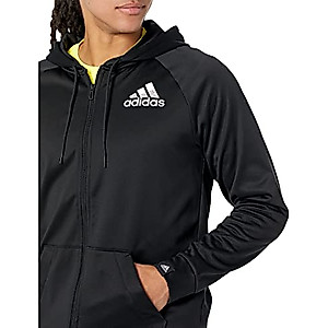 adidas Men's Game and Go Full Zip Hoodie, Black, Medium